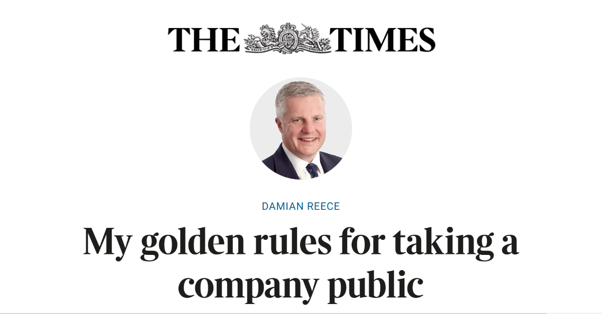 My Golden Rules for Taking a Company Public – Vigo Consulting